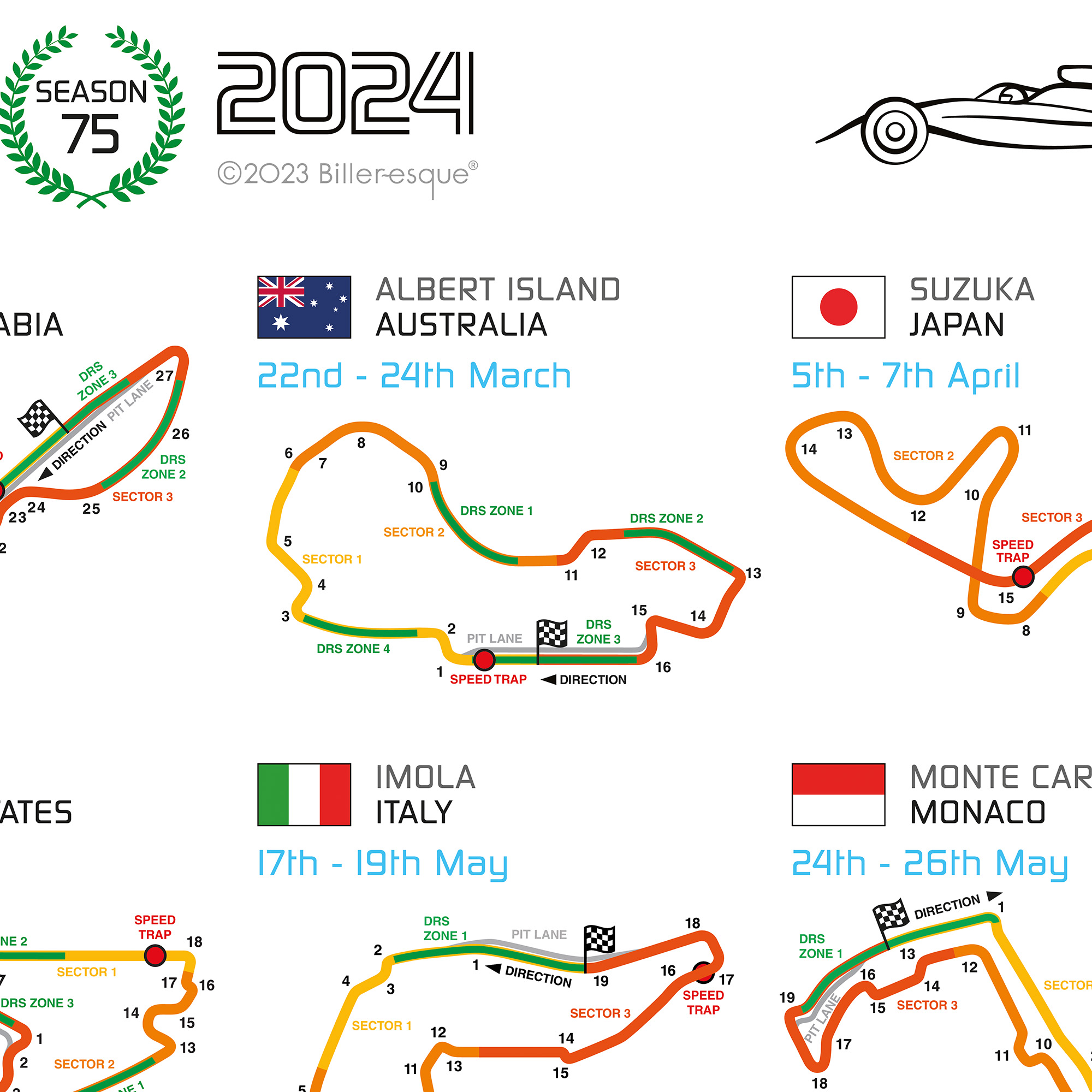 Map of Formula 1 Circuit - Season Calendar 2024 ǀ Maps of - equaco.com Map of Formula 1 Circuit - Season Calendar 2024 ǀ Maps of - equaco.com